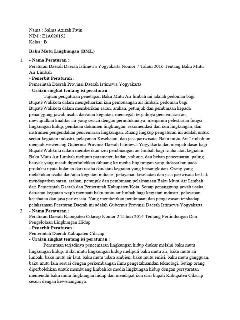 Tugas 2 Hukum Lingkungan | PDF