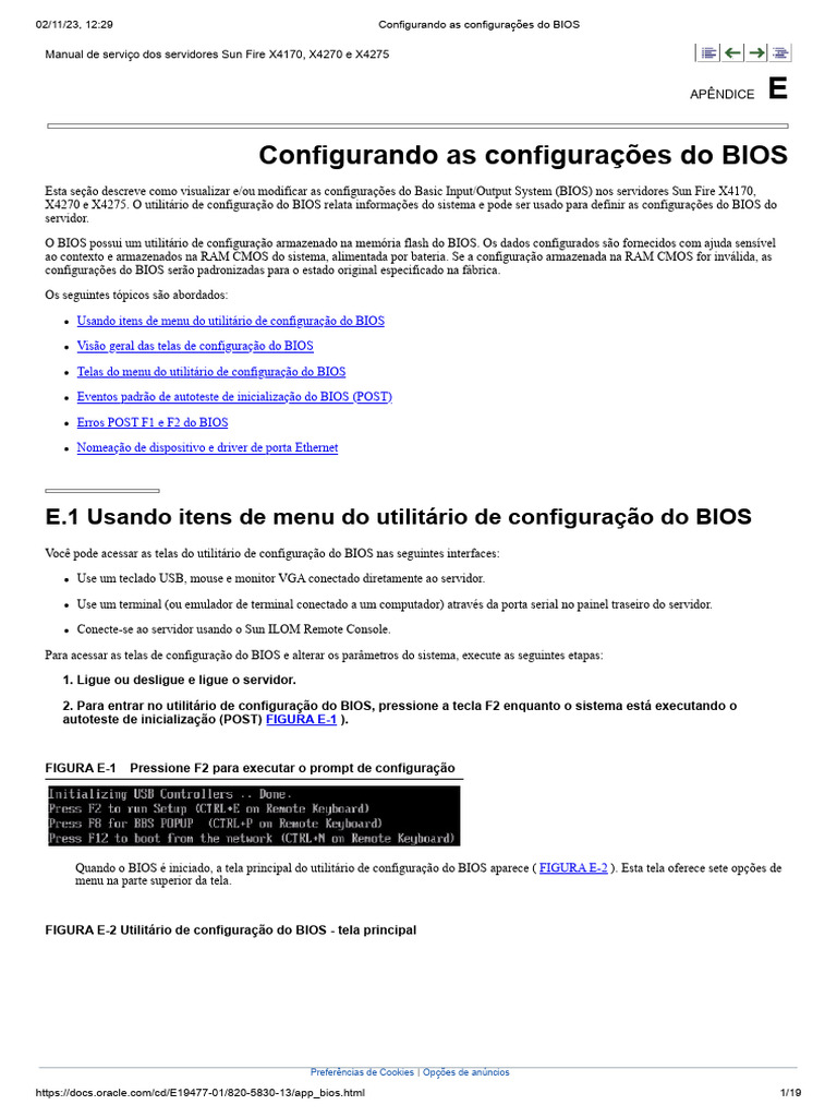 Configurando as configurações do BIOS | PDF | BIOS | Inicialização ...