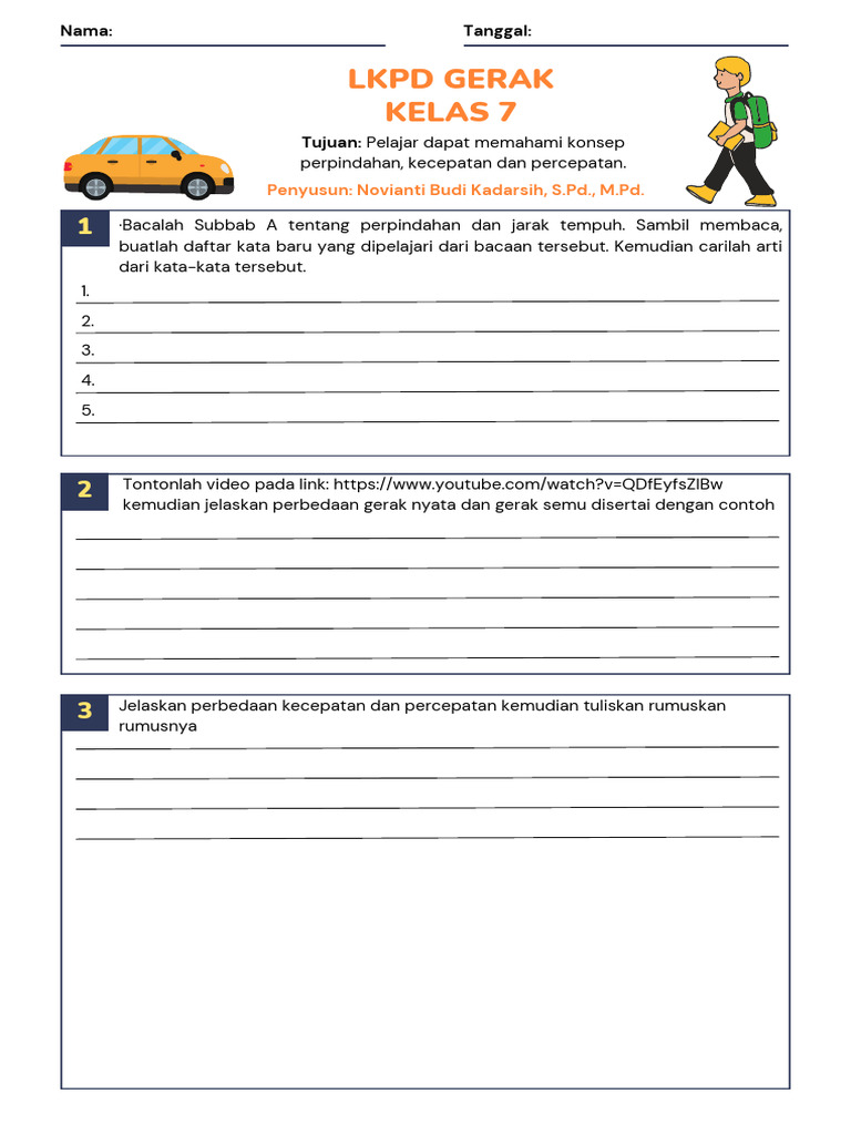 LKPD Gerak | PDF