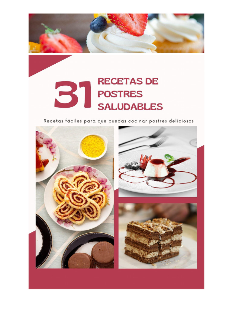31 Recetas de Postres Saludables (3324) | PDF | Postres | Té