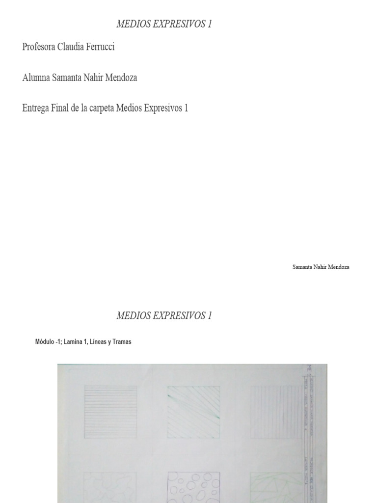 Medios Expresivos 1 | PDF | Lápiz | Dibujo