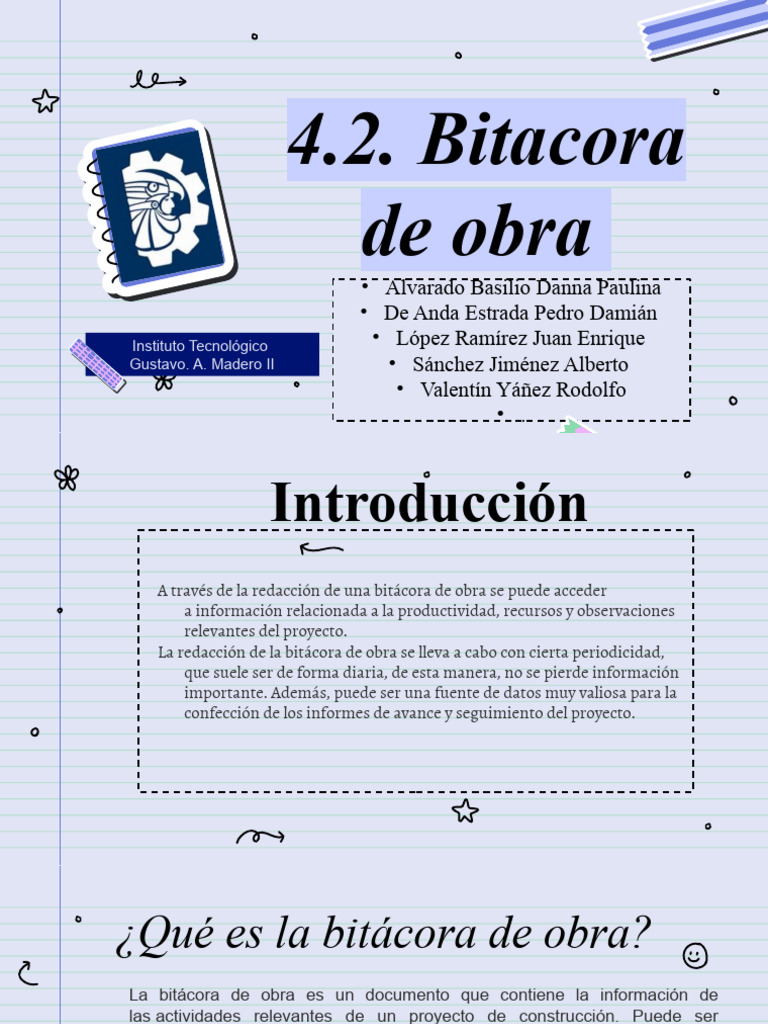 4.2 Bitacora de Obra | PDF | Blog