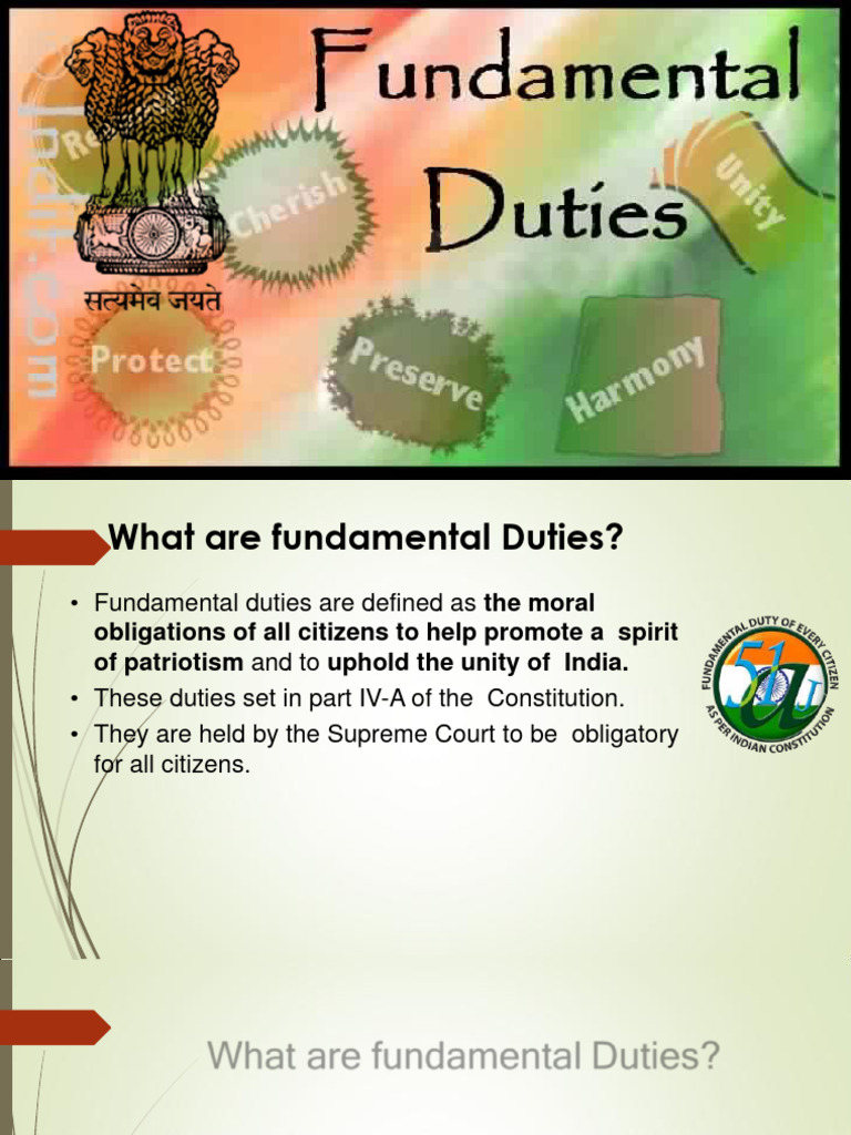 Fundamental Duties | PDF | Justice | Crime & Violence
