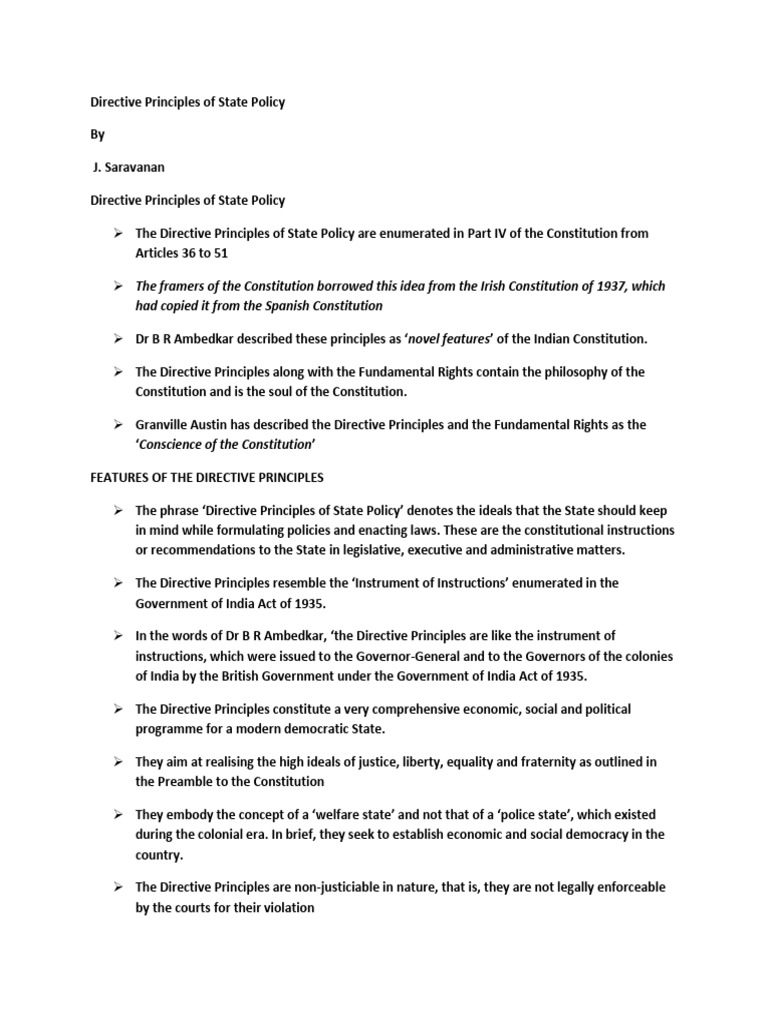 Directive Principles of State Policy | PDF | Justice | Crime & Violence