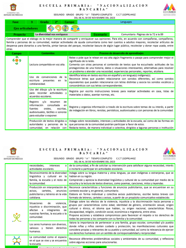 2do Grado Noviembre 06 La Diversidad Nos Enriquece 2023 2024