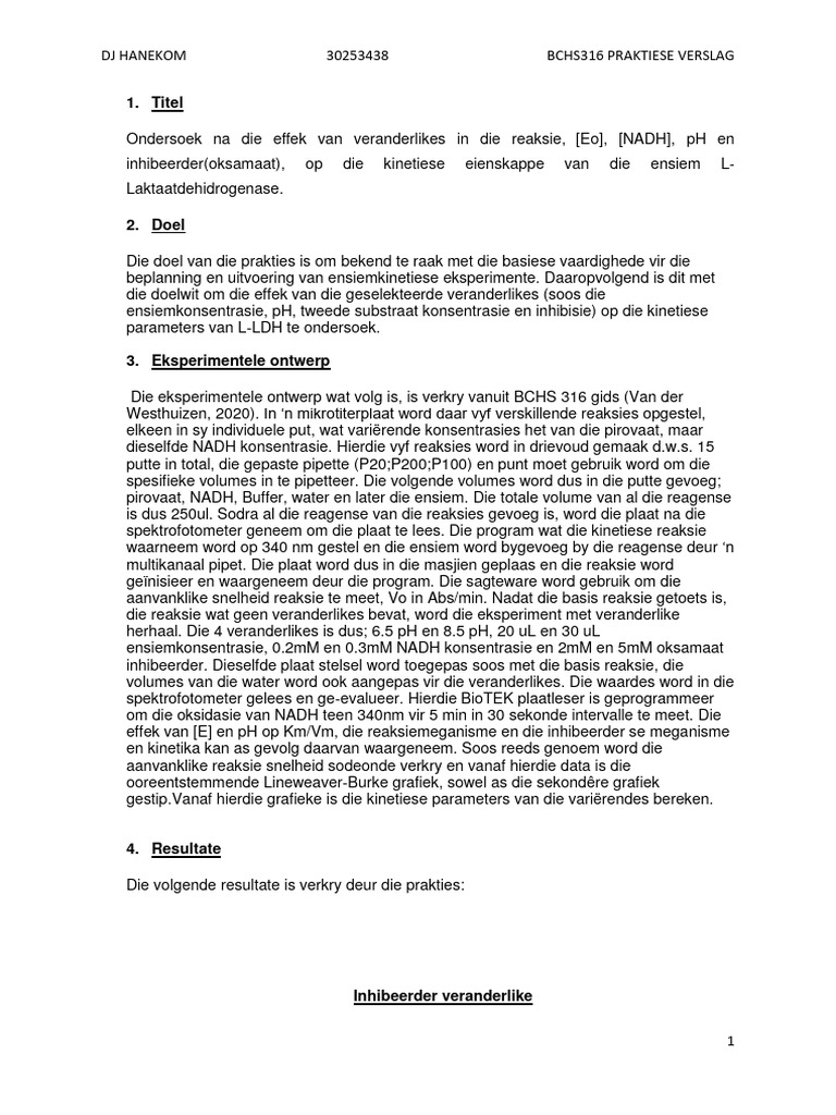 BCHS316_PRAKTIESE_VERSLAG_2021 | PDF