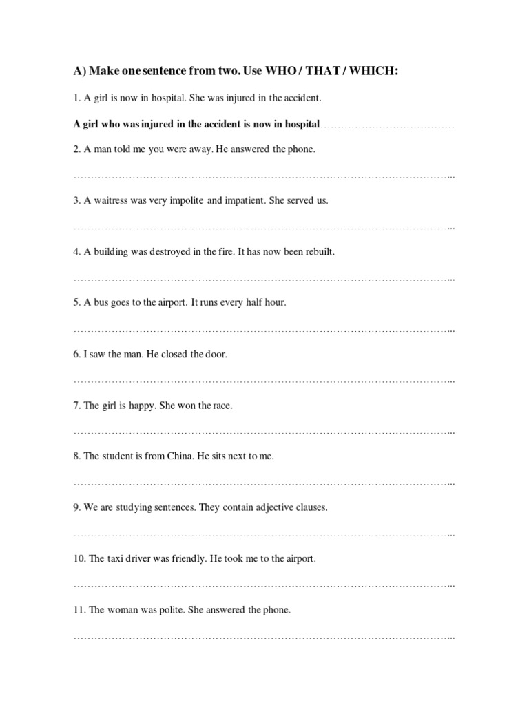 Clauses - Exercises | PDF