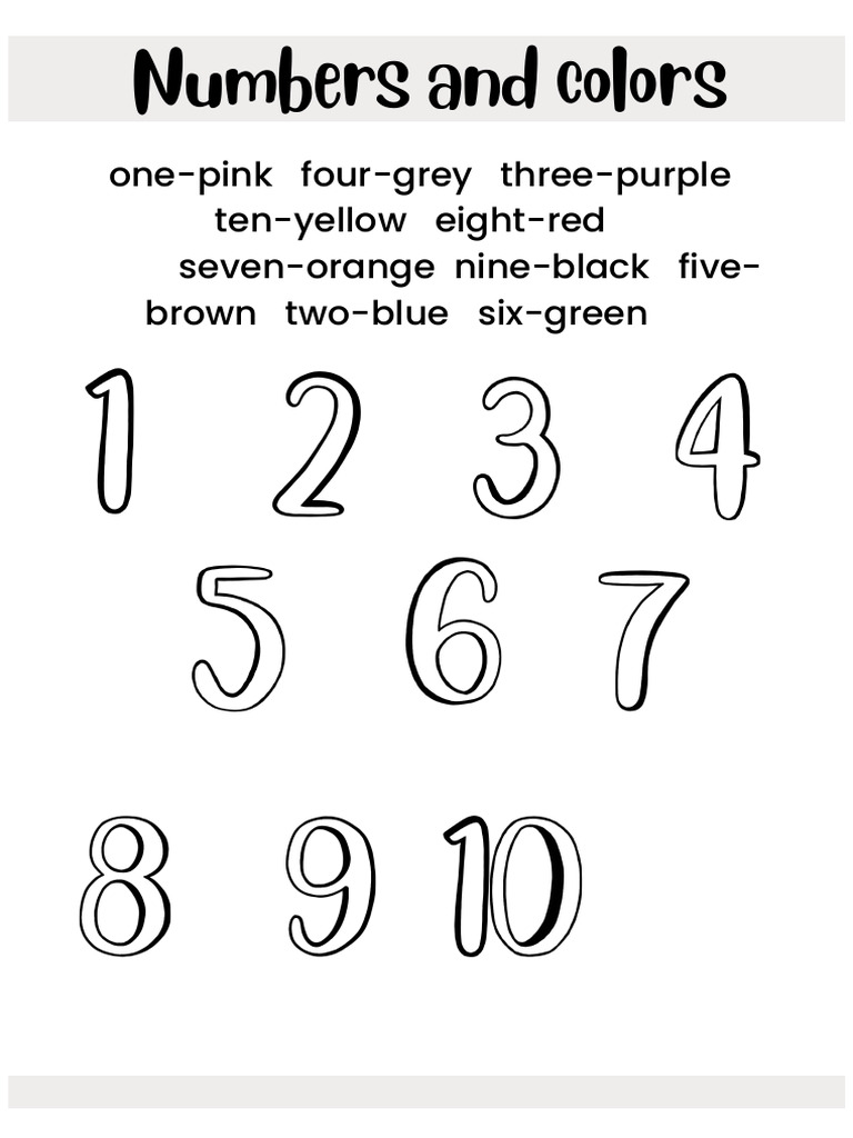 Numbers and Colors | PDF