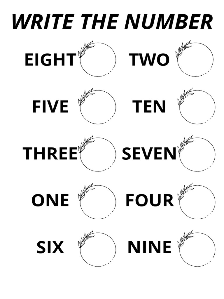 write-the-number-pdf