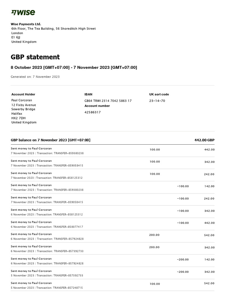 Statement 71081325 GBP 2023-10-08 2023-11-07-1 231107 165616 | PDF ...