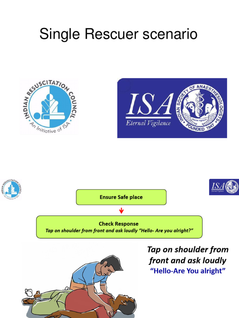BLS CLASS - 1 Single Rescuer Algorithm | PDF | Cardiopulmonary ...