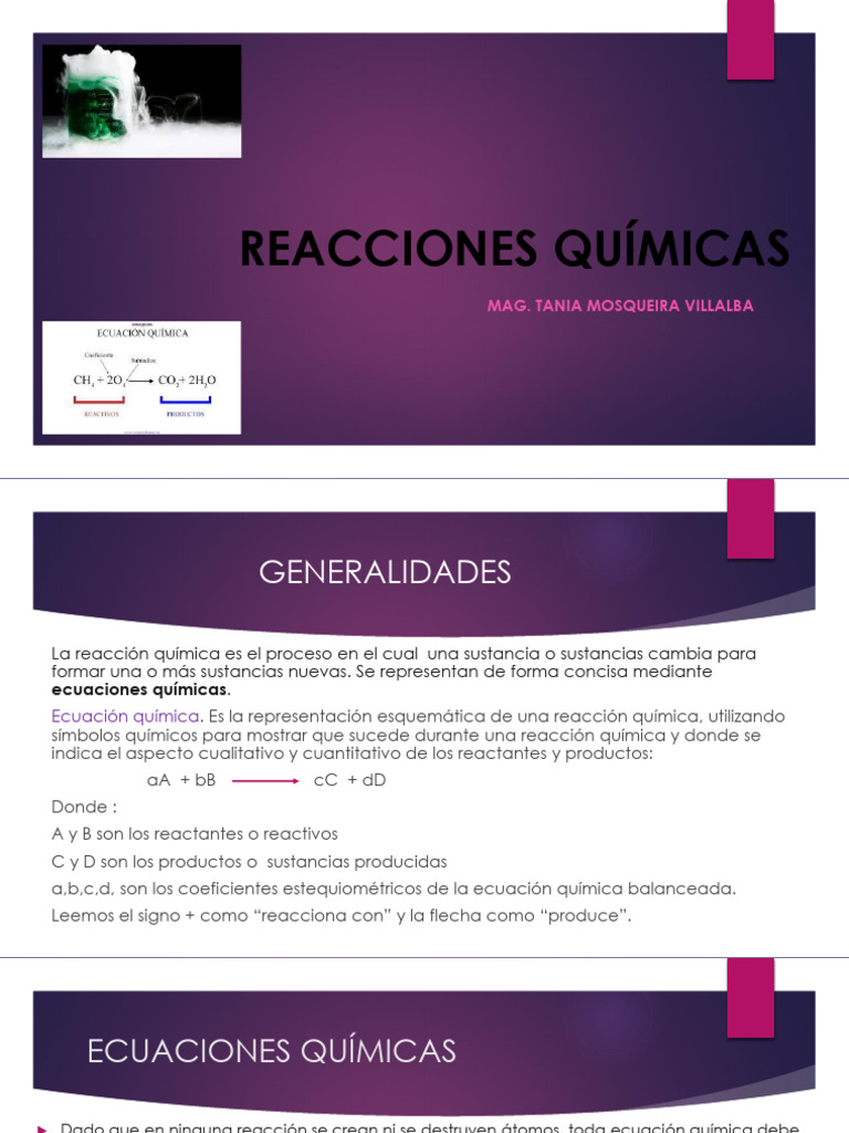 Reacciones Químicas | PDF | Redox | Combustión