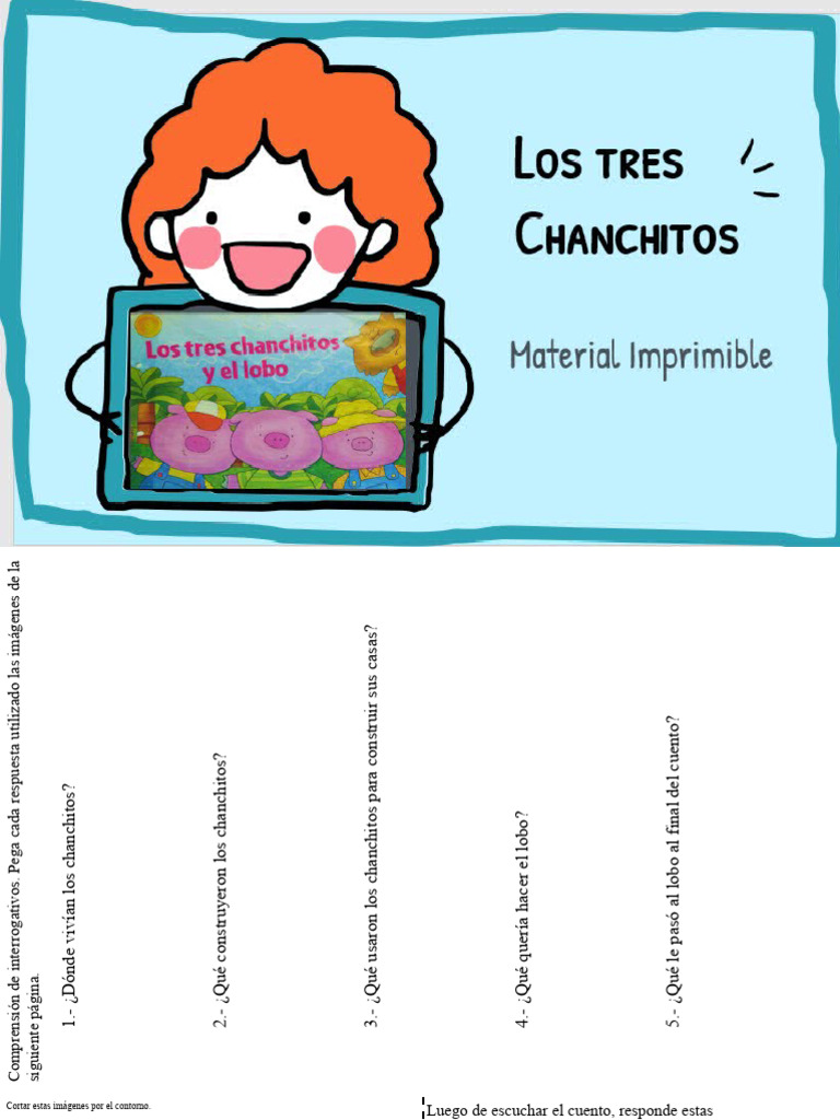 Los Tres Chanchitos Material Imprimible | PDF