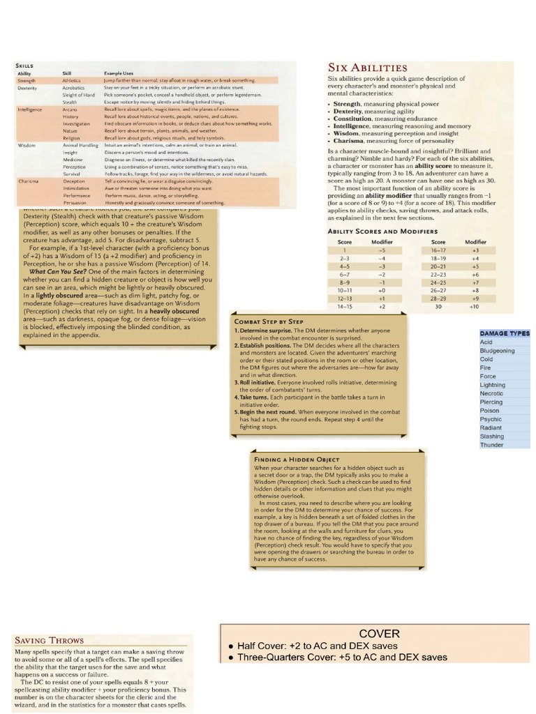 DND Tips For DM Sheet For Dmscreen | PDF