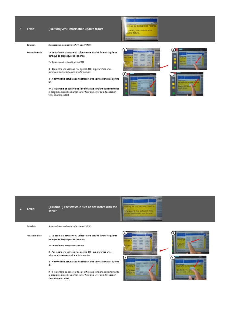 Manual de Errores de Tablets | PDF | Ingeniería Informática | Software del sistema