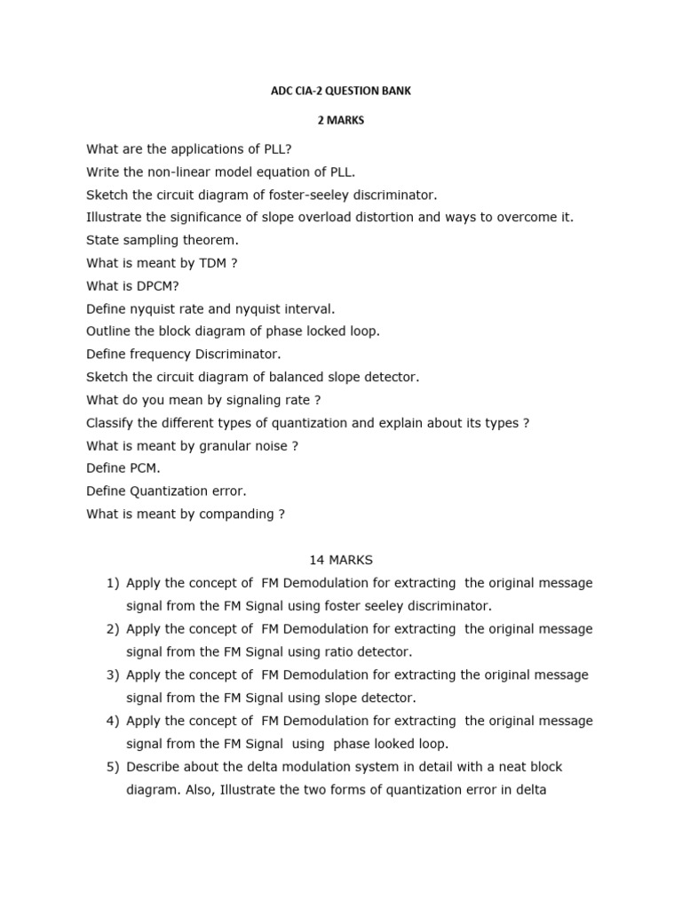 Adc Cia-2 QB | PDF | Frequency Modulation | Detector (Radio)