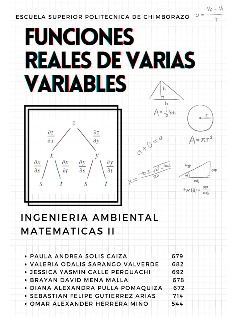 Funciones Reales de Varias Variables | PDF | Derivado | Variable (Matemáticas)