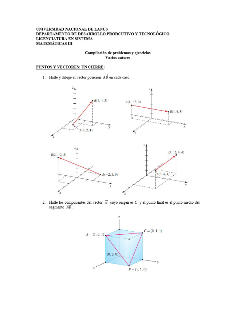 Guía Espacio Tridimensional 2 - 2021 | PDF