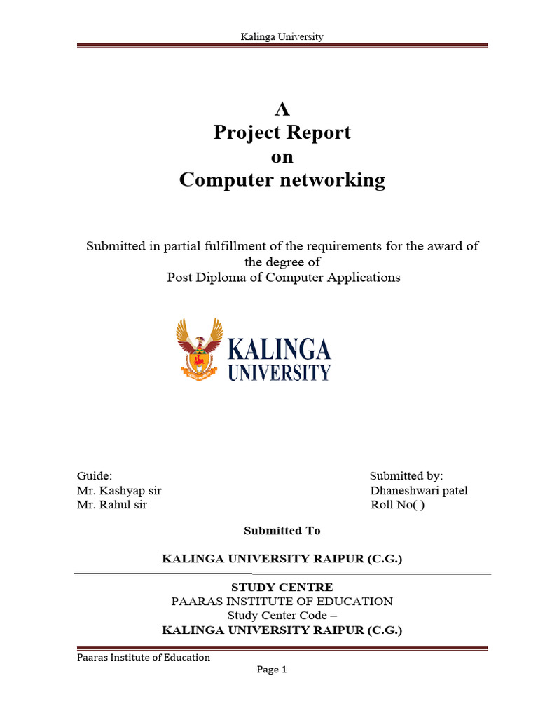 Project Kalinga University | PDF | Software | Operating System