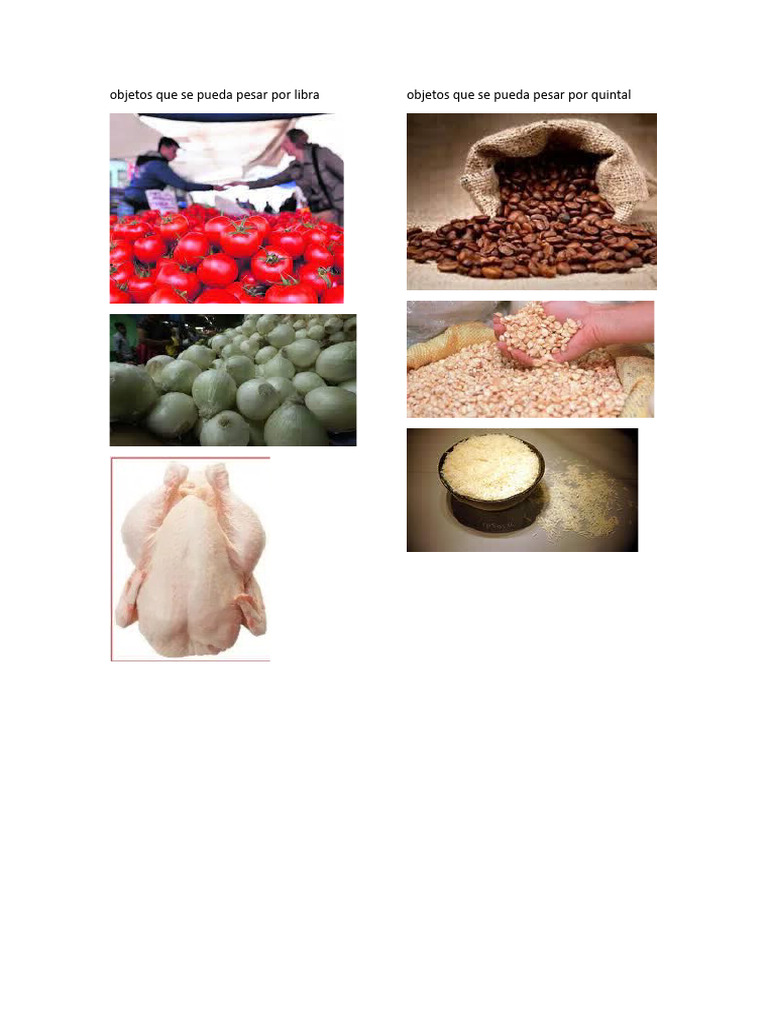 Objetos Que Se Pueda Pesar Por Libra | PDF