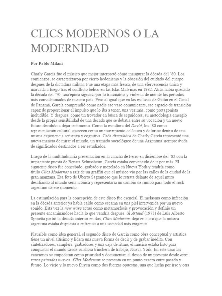 Clics Modernos o La Modernidad | PDF | Arte