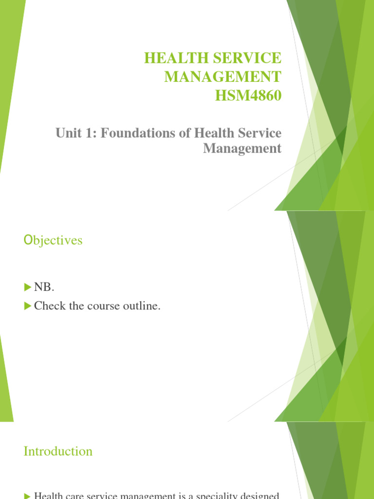 HSM Unit 1 | PDF | Nursing | Health Care