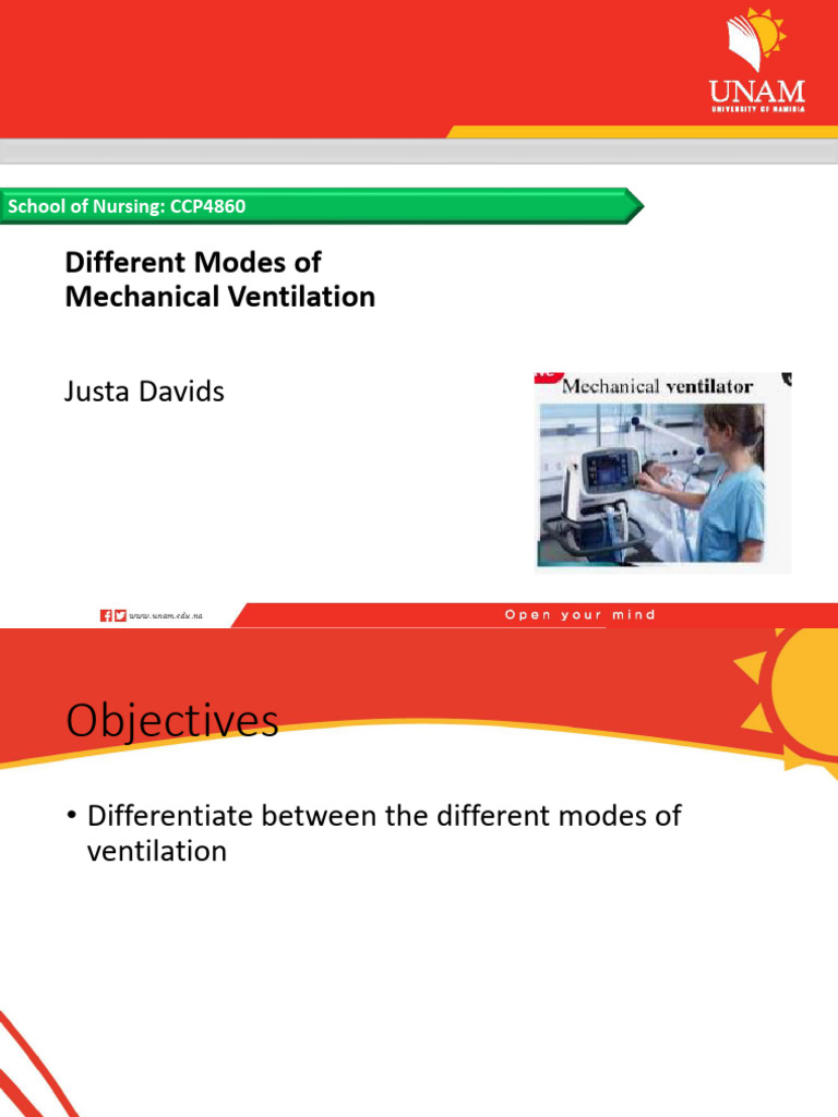 Different Modes of Mechanical Ventilation May 2023 | PDF | Lung | Breathing