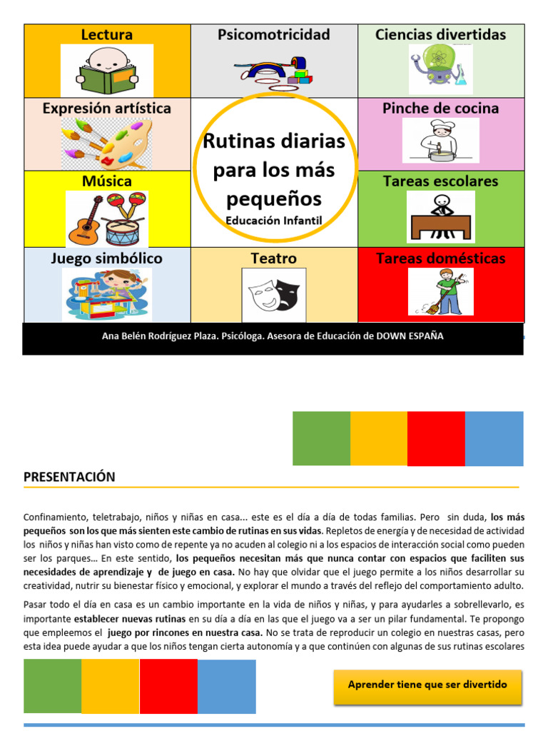 RUTINAS para Los Pequeños. | Descargar gratis PDF | Marionetas | Aprendizaje