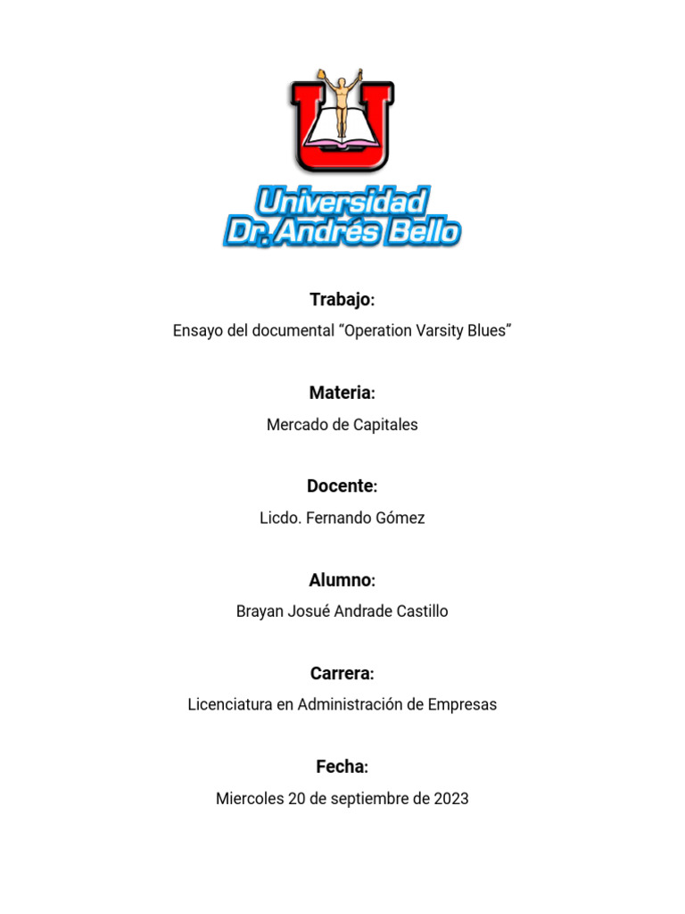 Informe sobre "Operation Varsity Blues" | PDF