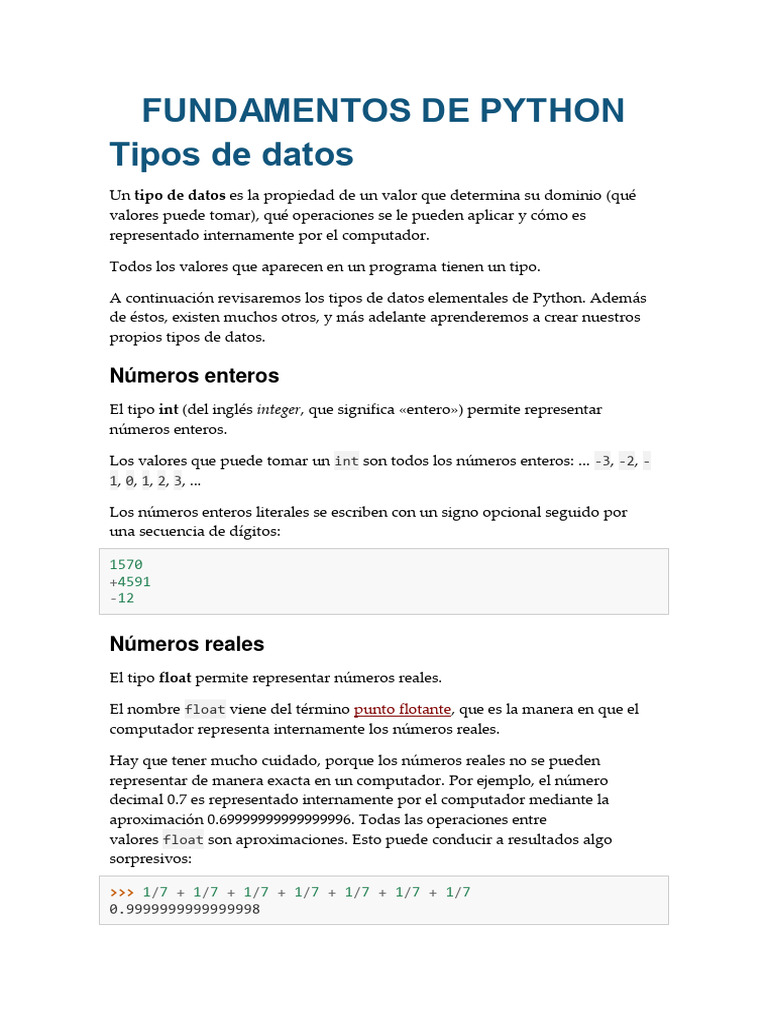 Tipos Variables Funciones | PDF | Python (lenguaje de programación ...