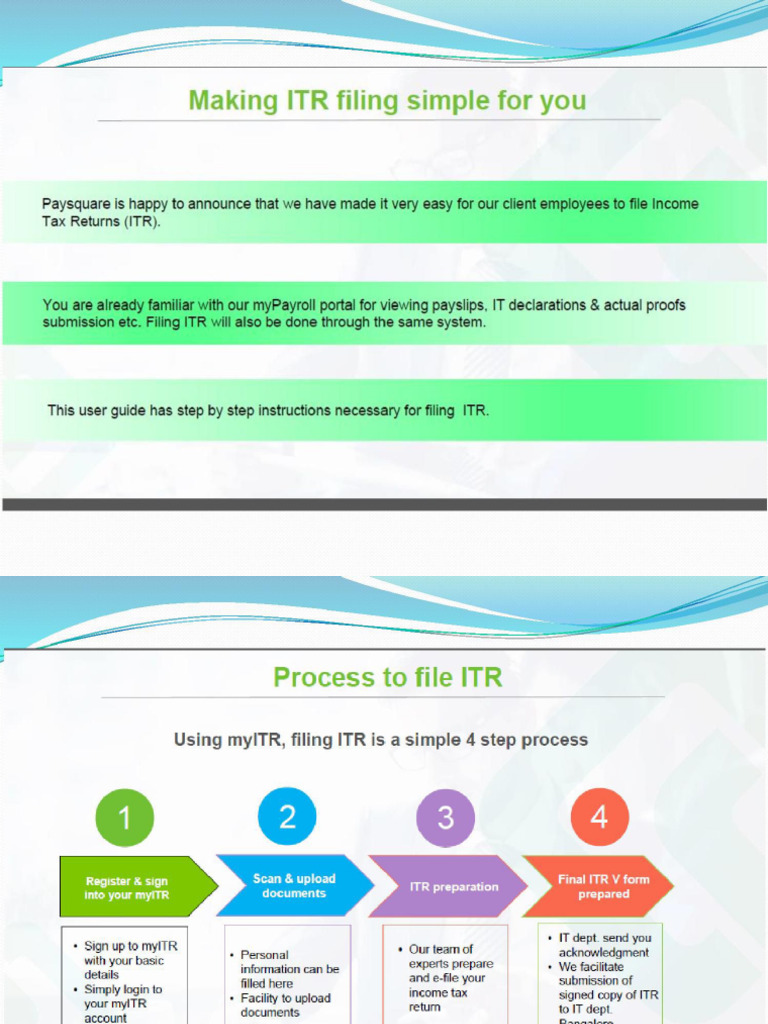 ITR Process PPT - 2022-23 | PDF