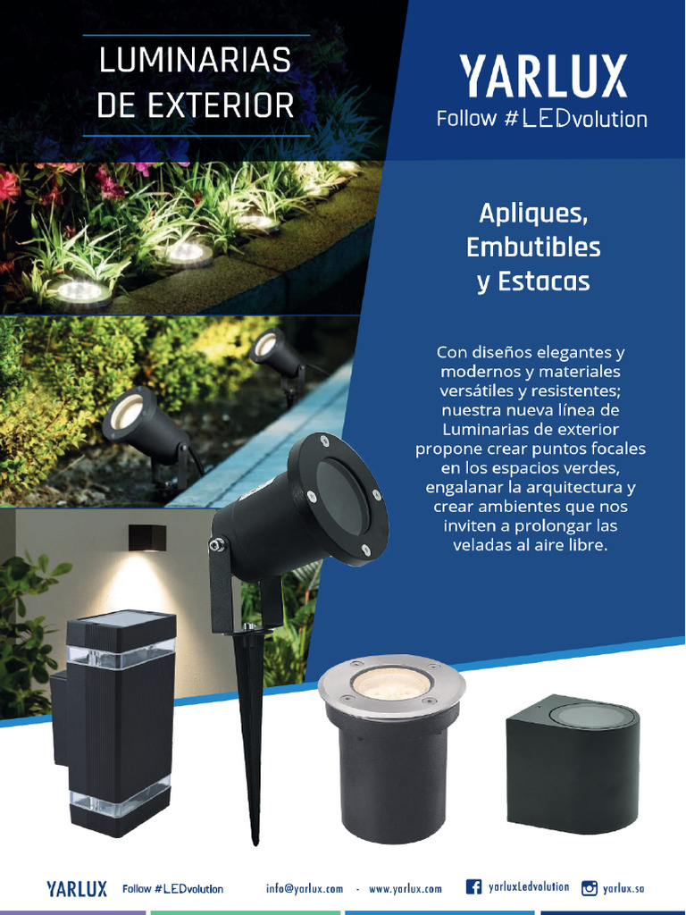Flayer Yarlux Luminaria Exterior Apliques | PDF