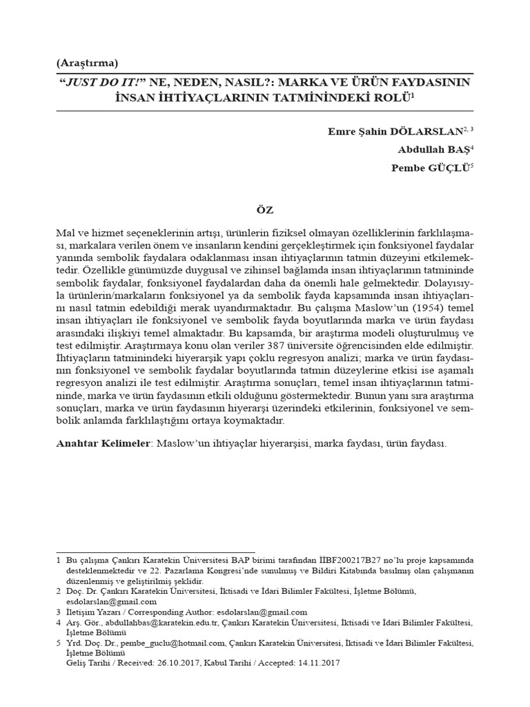 Just Do It! - Ne, Neden, Nasil - Marka Ve - R - N Faydasinin - Nsan - HT - Ya - Larinin Tatm - N ...