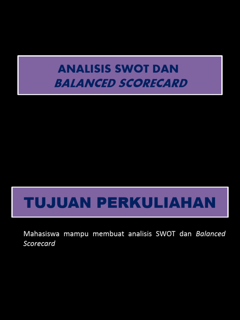 .Analisis SWOT Dan BSC 7 | PDF