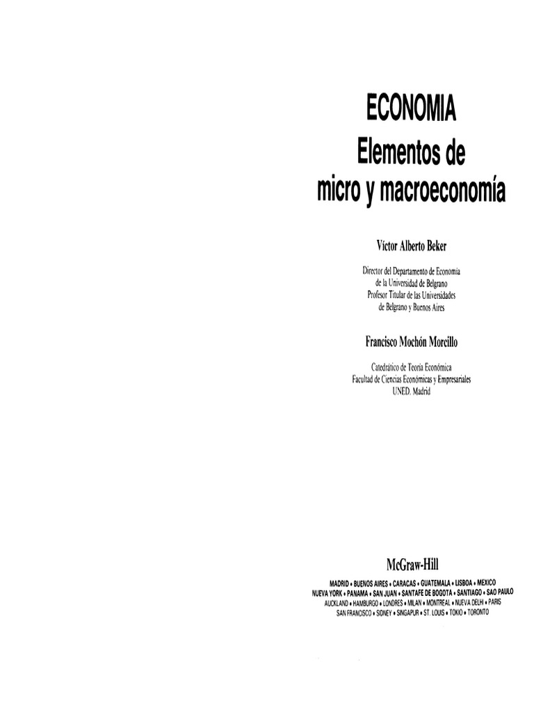 Economía Elementos de Micro y Macroeconomía | PDF
