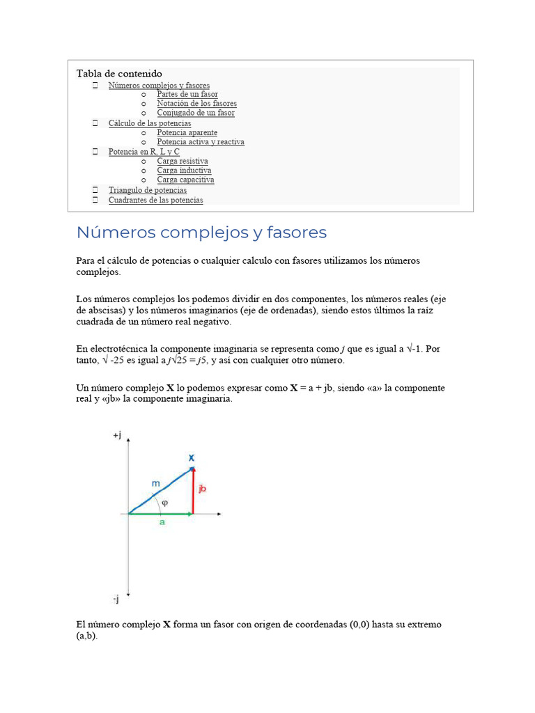 Numeros Complejos y Potencia | PDF | Energia electrica | Número complejo
