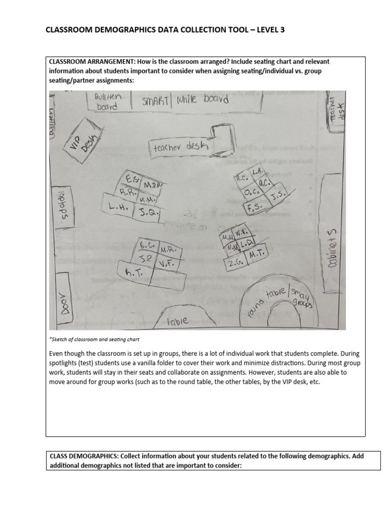Classroom Demographic Data Collection Tool | PDF | Classroom