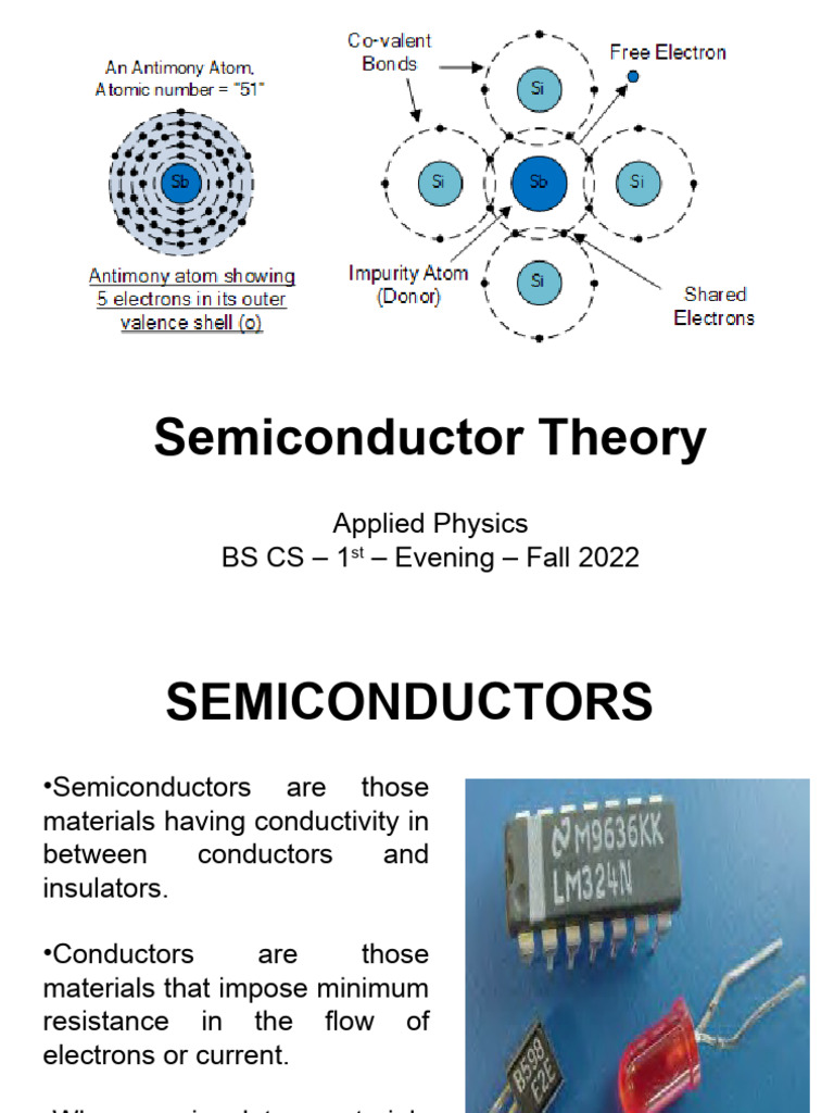 Lec - Introduction To Semiconductors | PDF | P–N Junction | Doping ...
