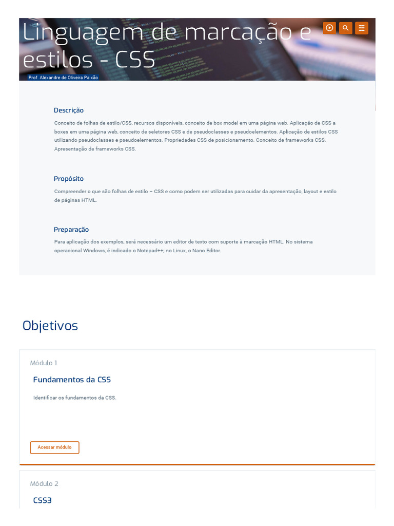 Tema 3 - Linguagem de Marcação e Estilos - CSS | PDF | Html | Informática