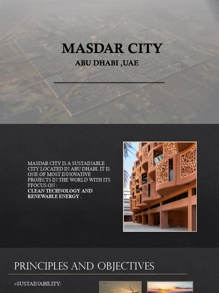 Masdar City | PDF | Sustainable Design | Efficient Energy Use