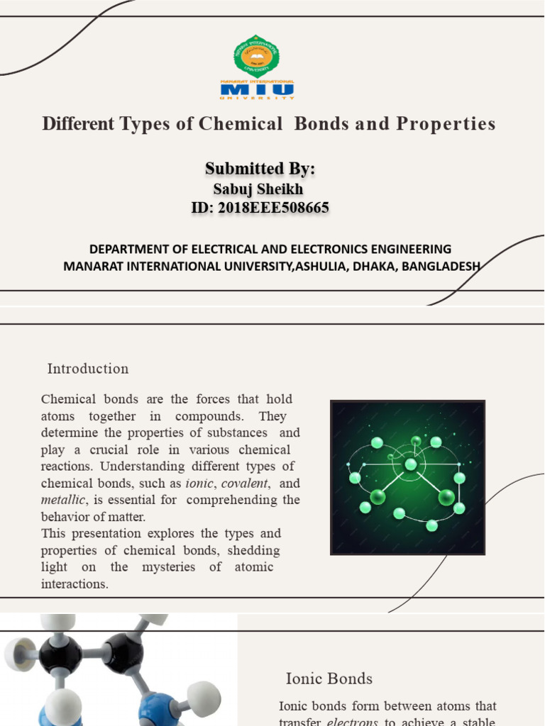 Chemical Bonds | PDF | Chemical Bond | Ionic Bonding