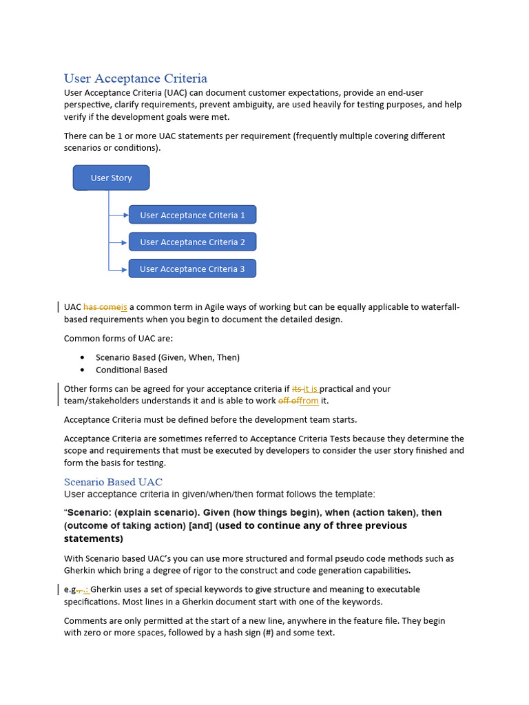 User Acceptance Criteria v0.1, SH Comments | PDF | Computing | Software ...