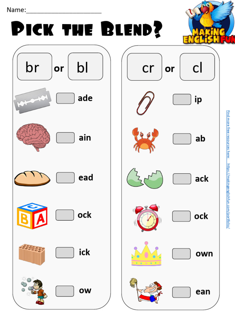 Pick The Blend WS | PDF | Orthography | Collation