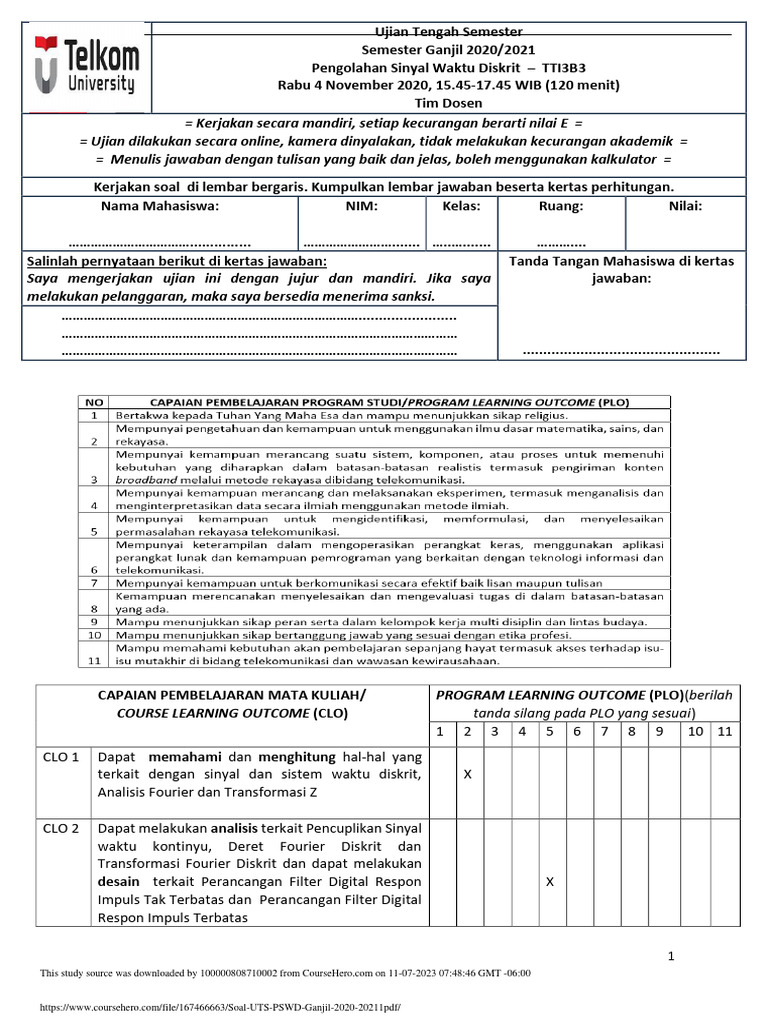 Soal UTS PSWD Ganjil 2020 2021 1 PDF | PDF | Metode & Bahan Ajar