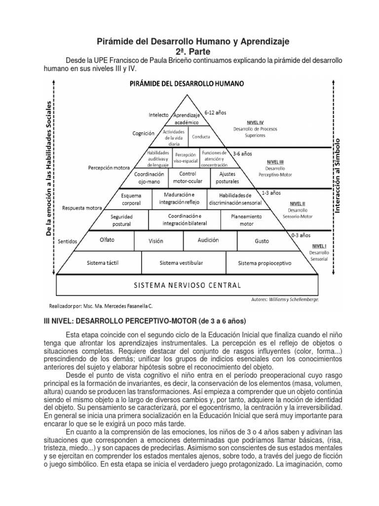 Micro 2 2a parte Pirámide de Desarrollo Humano | PDF | Aprendizaje ...