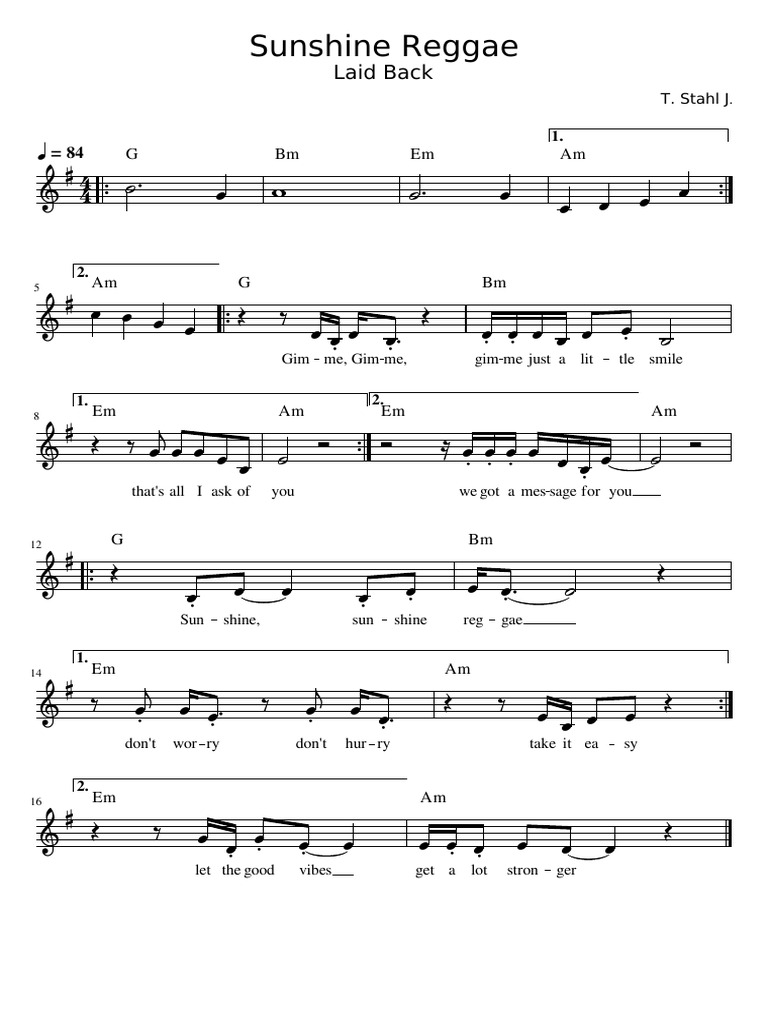 Sunshine Reggae | PDF