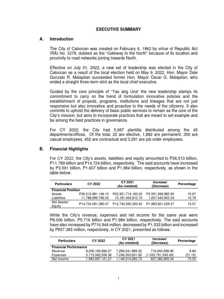 Caloocan City Executive Summary 2022 | Download Free PDF | Banks ... Caloocan City Executive Summary 2022 | Download Free PDF | Banks ...