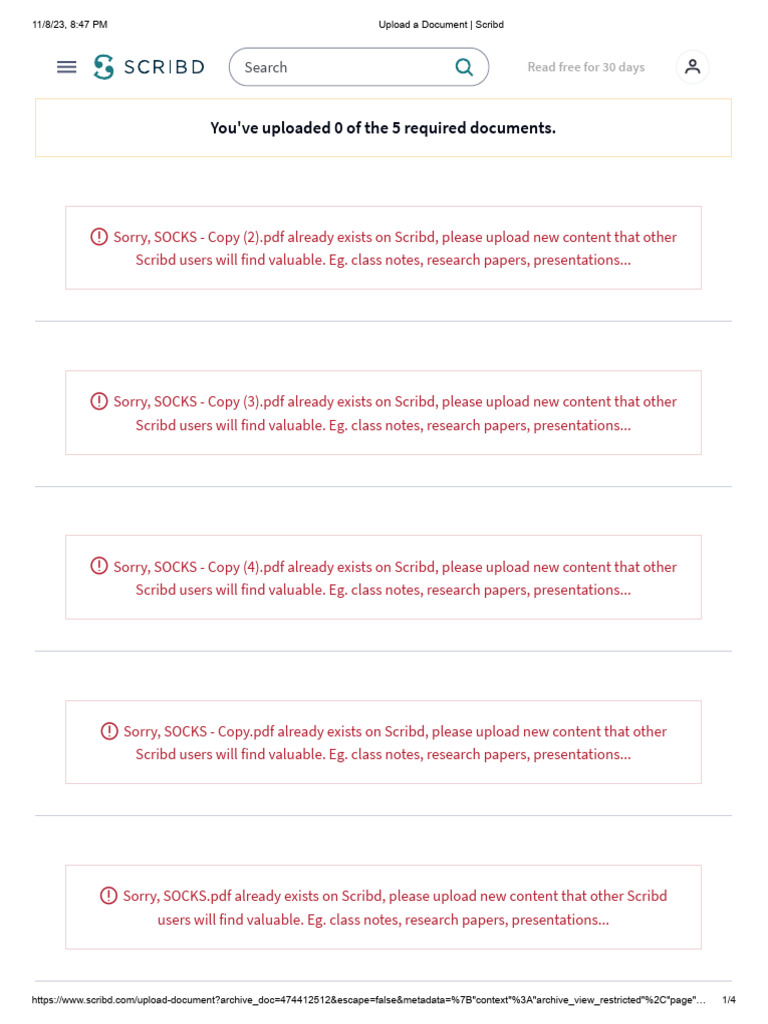 Upload A Document - Scribd | PDF | Scribd | Websites
