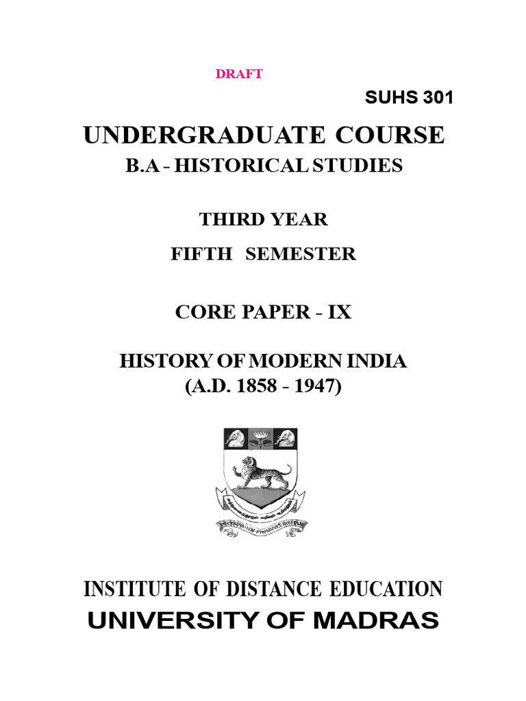 History Of Modern India 1858 1947 Pdf Government