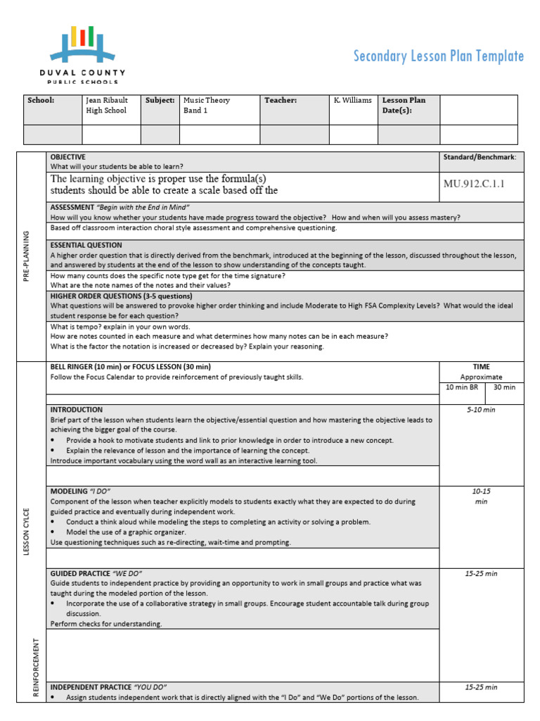 Secondary Lesson Plan | PDF | Lesson Plan | Learning